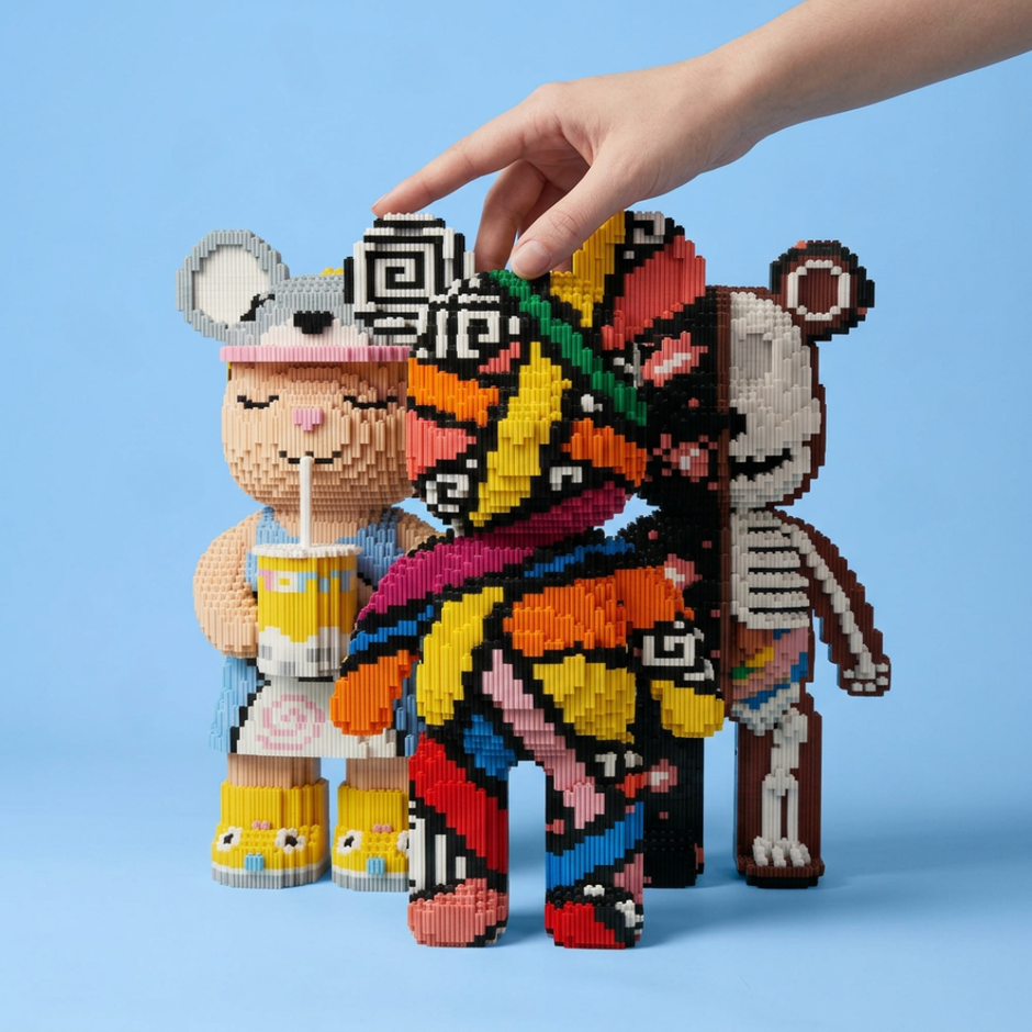 PixiBear™ | Ours en Briques Géant à Assembler